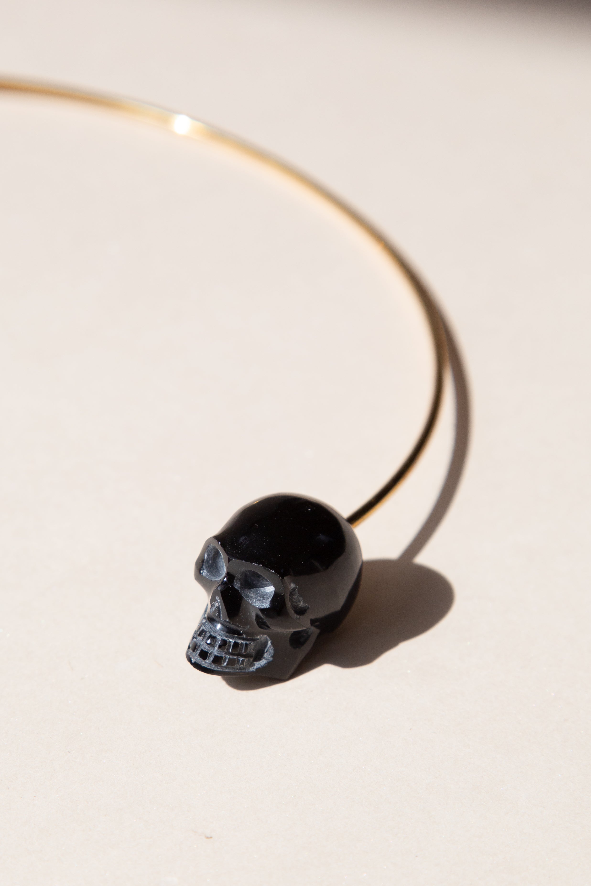 Obsidian Skull Choker